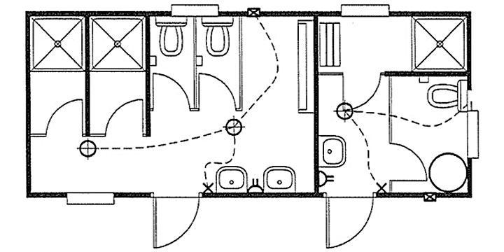 Male/Female Toilet - 7.2m x 3m | EMAC Modular | Portable, modular ...