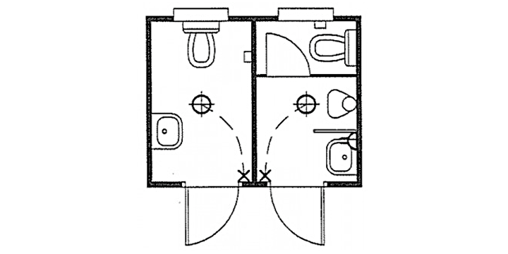 Male/Female Toilet (with urinal) - 3m x 2.4m | EMAC Modular | Portable ...
